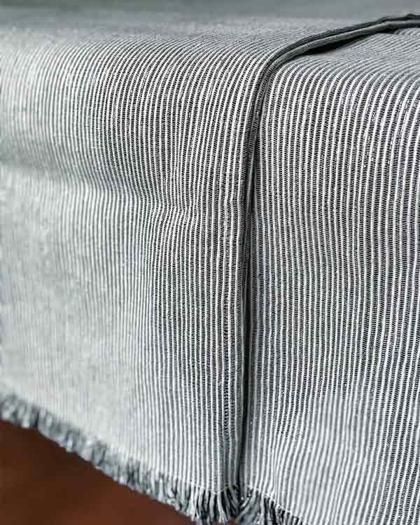 Gray Pinstripes Table Runner Large - Decobate